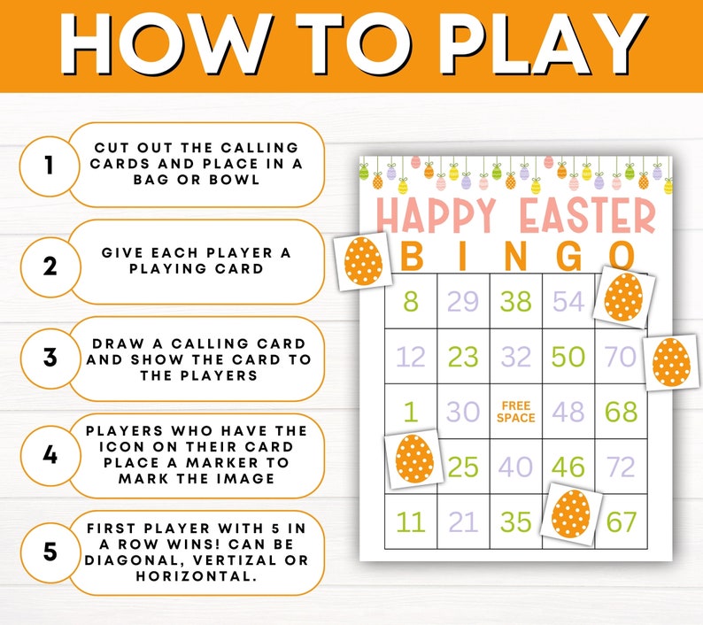 30 Easter Bingo Cards Printable Game, Easter Bingo Boards Activity for ...