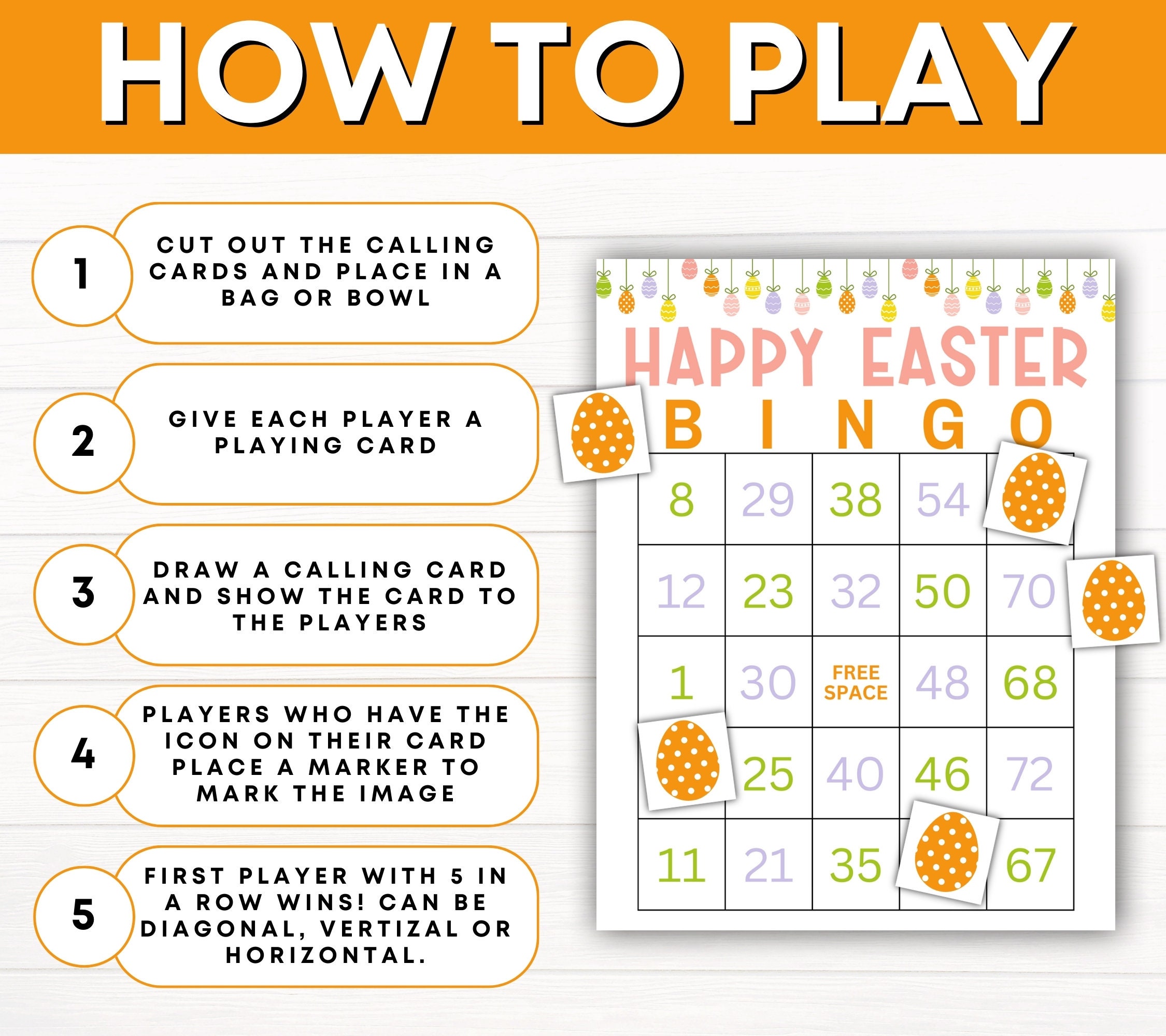 30 Easter Bingo Cards Printable Game, Easter Bingo Boards Activity for ...