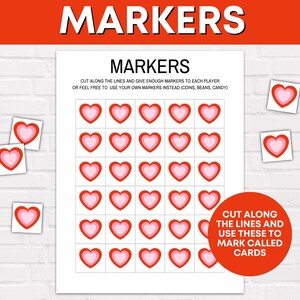 60 Valentines Bingo Game Cards Printable, Valentine's Day Bingo Cards ...