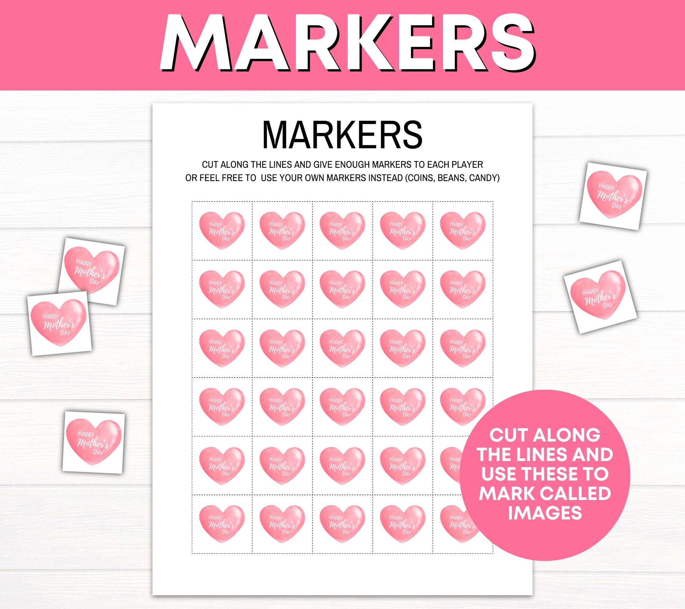 30 Mother's Day Bingo Cards Printable Game, Mothers Day Party Brunch ...