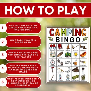120 Camping Bingo Cards Printable Game, Camping Party Bingo Game ...
