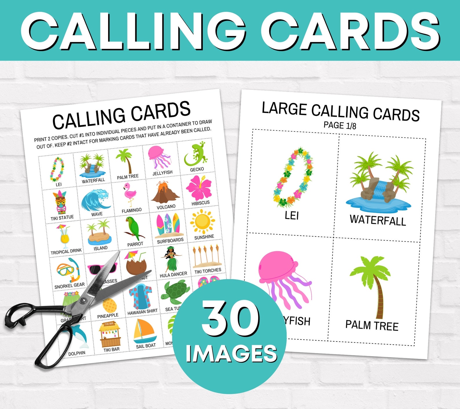 60 Hawaii Bingo Cards Printable Game, Luau Aloha Hawaiian Birthday ...