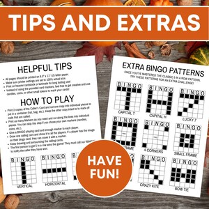 60 Thanksgiving Bingo Cards Printable Game,thanksgiving Fall Bingo ...