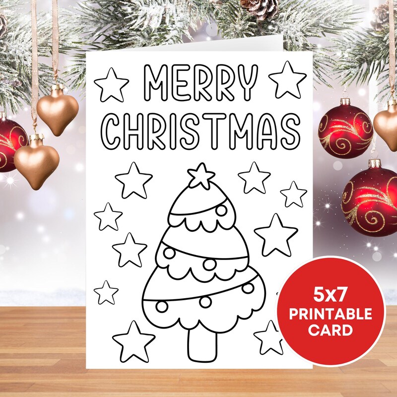 Xmas Cards Coloring - Etsy