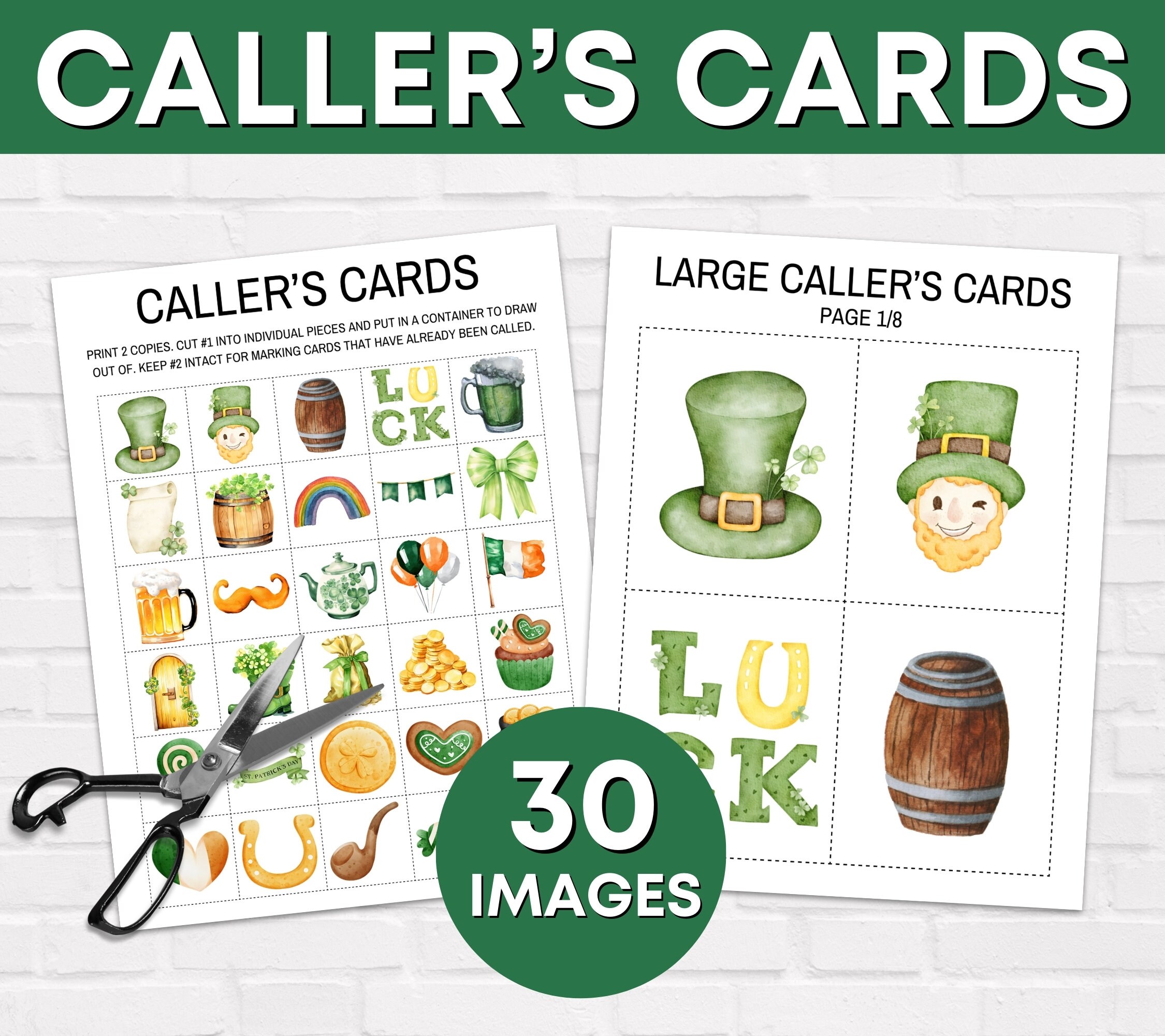 60 St Patricks Day Bingo Cards Game Printable, St Patrick Bingo Board ...