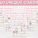 60 50th Birthday Bingo Cards Printable Game, 50th Birthday Party Bingo Board Game, Womens ...