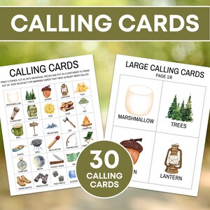 90 Camping Bingo Cards Printable Game, Camping Party Bingo Game ...