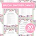 Pink Purple Floral Bridal Shower Games Printable Bundle, Flower Garden ...