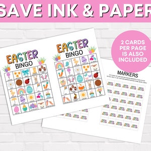 30 Easter Bingo Cards Printable Game, Easter Bingo Boards Activity for ...