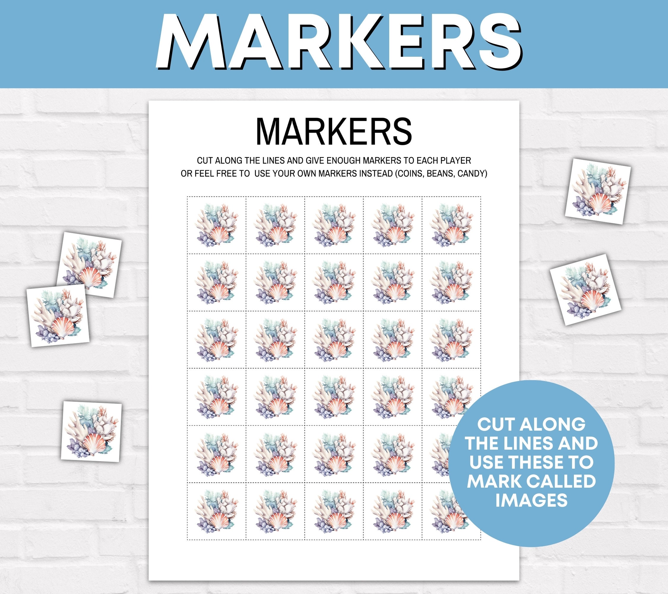 30 Nautical Bingo Cards Printable Game, Ocean Nautical Birthday Party ...