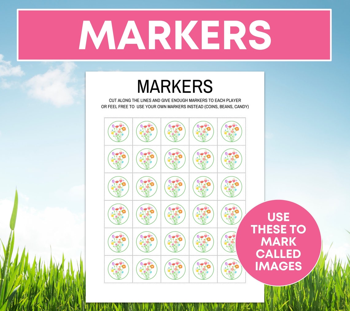 30 Spring Bingo Cards Printable Game, Spring Bingo Kids Classroom ...