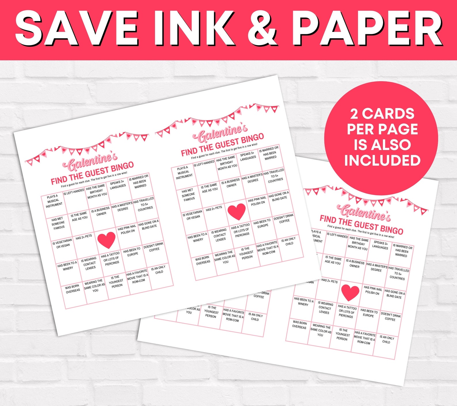 Galentine's Bingo Cards Printable Game, Valentines Day Mingle ...