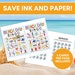 30 Beach Bingo Cards Printable Game, Beach Day Birthday Party Bingo ...
