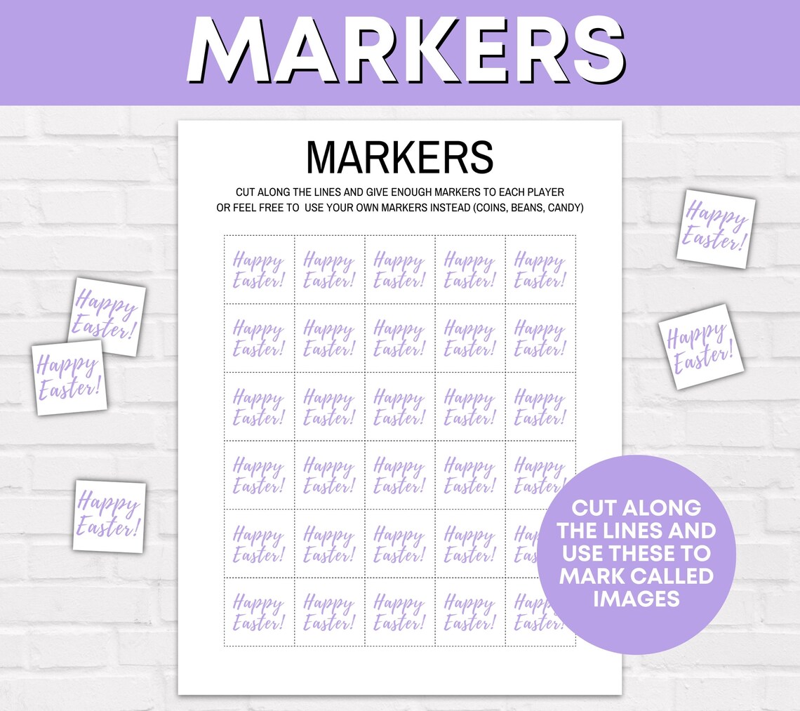 120 Easter Bingo Cards Printable Game, Easter Bingo Board Activity for ...