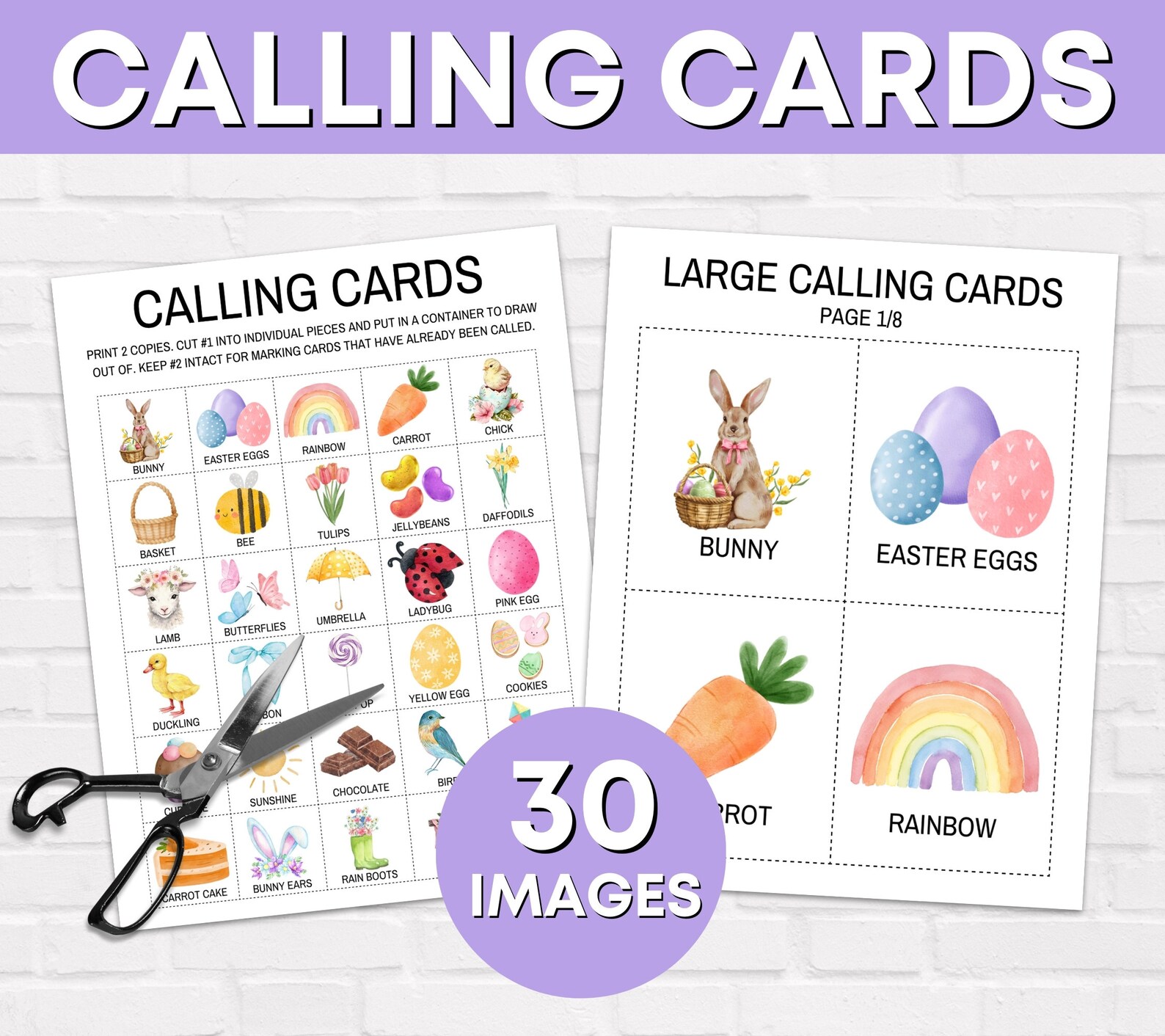 120 Easter Bingo Cards Printable Game, Easter Bingo Board Activity for ...