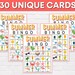 30 Summer Bingo Cards Printable Game, Summer Birthday Party Bingo Game ...