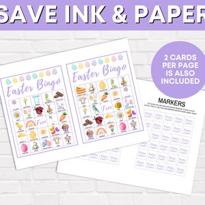 120 Easter Bingo Cards Printable Game, Easter Bingo Board Activity for ...