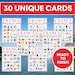30 France Bingo Cards Printable Game, Paris France Travel Bingo Boards ...