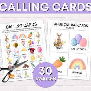 30 Easter Bingo Cards Printable Game, Easter Bingo Boards Activity for ...