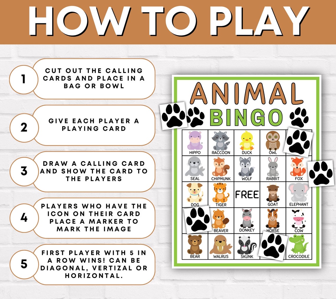 90 Animal Bingo Cards Printable Game, Zoo Baby Animal Bingo Boards ...