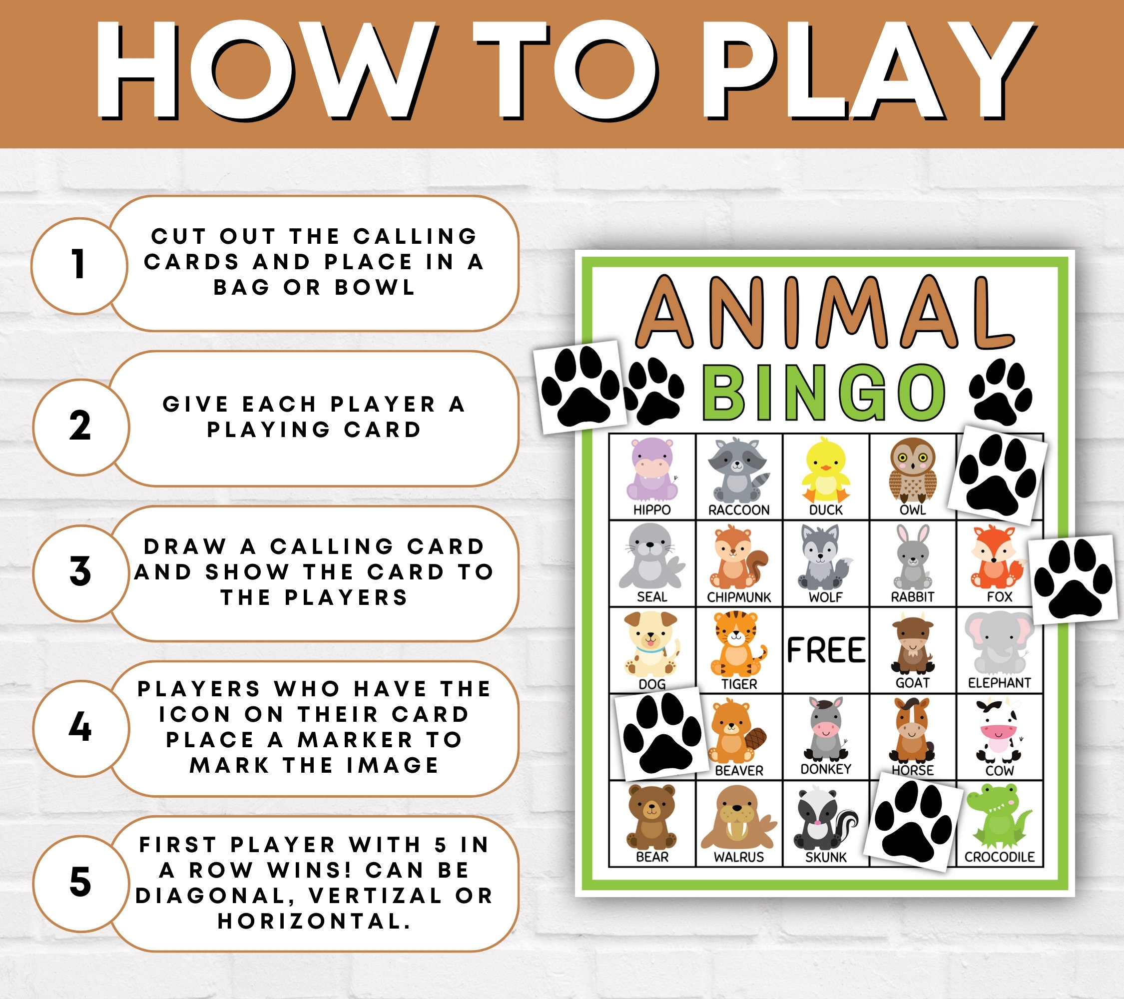 90 Animal Bingo Cards Printable Game, Zoo Baby Animal Bingo Boards ...