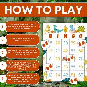 100 Dinosaur Bingo Cards Printable Game, Boy Dinosaur Birthday Party ...