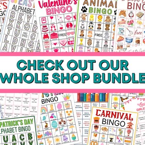 30 Easter Bingo Cards Printable Game, Easter Bingo Boards Activity for ...