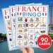 90 France Bingo Cards Printable Game, Paris France Travel Bingo Boards ...