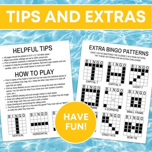 30 Summer Bingo Cards Printable Game, Summer Birthday Party Bingo Game ...