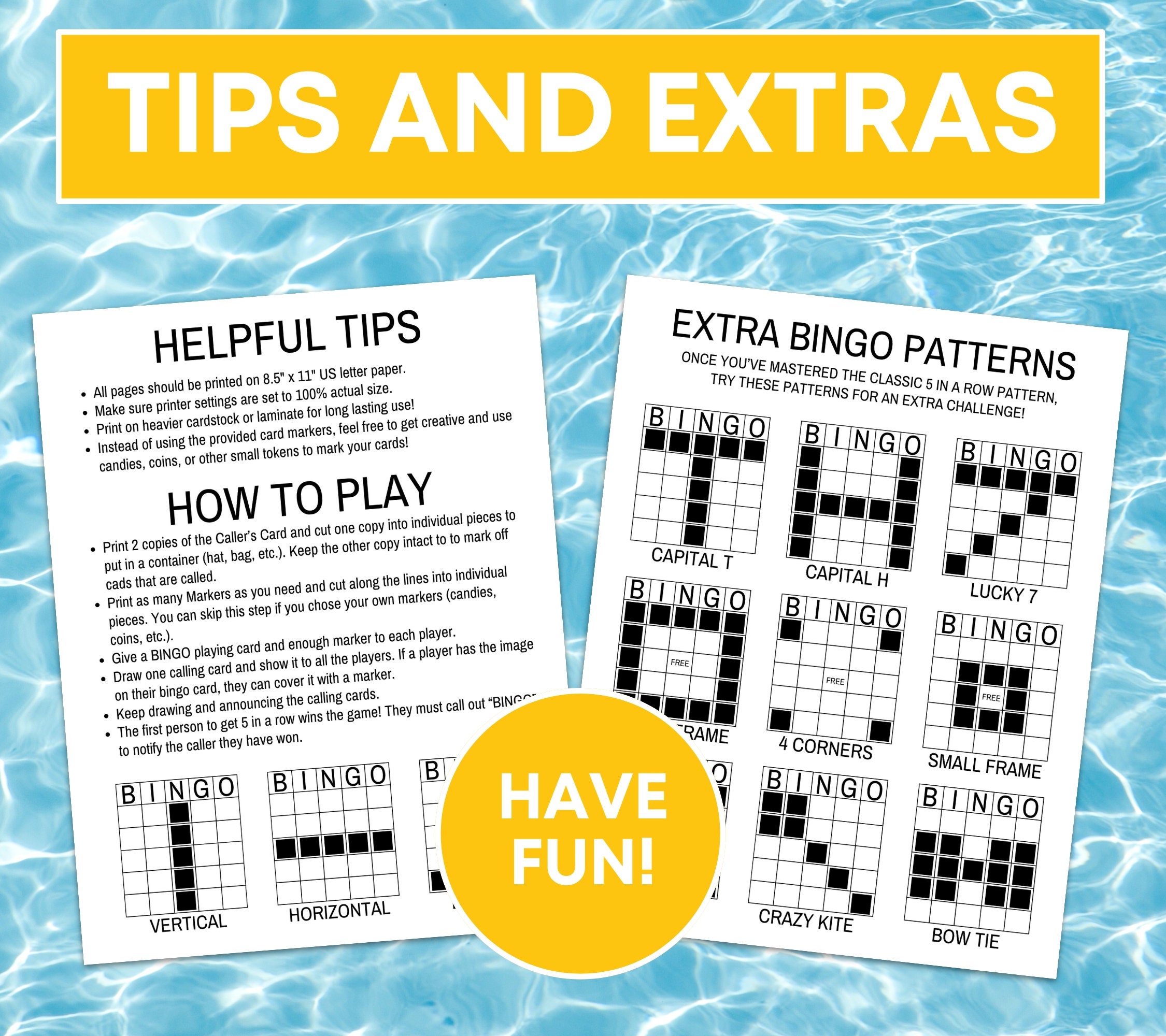 30 Summer Bingo Cards Printable Game, Summer Birthday Party Bingo Game ...