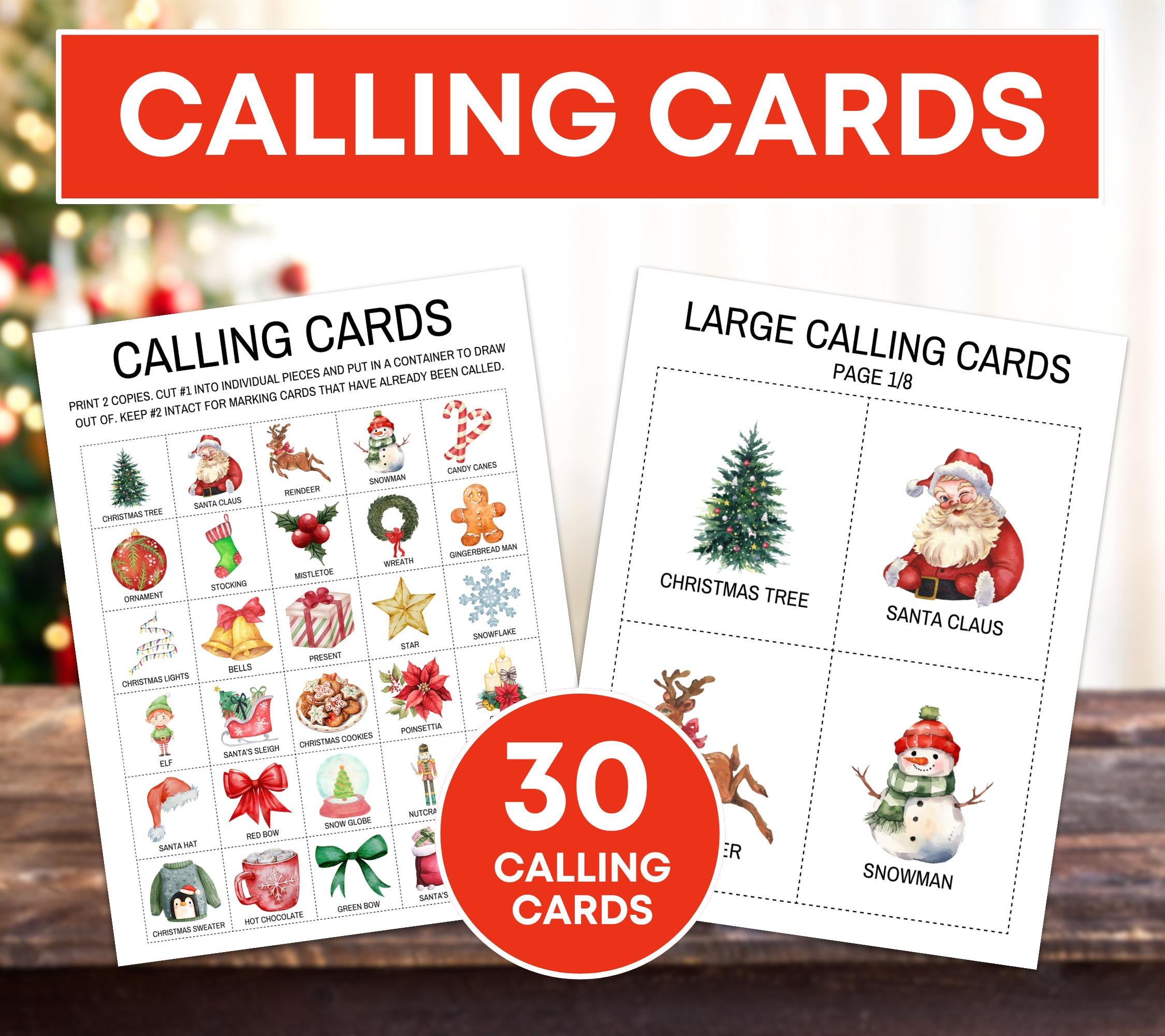 60 Christmas Bingo Card Printable Game,christmas Bingo Board,christmas ...