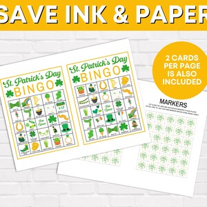 120 St Patricks Day Bingo Cards Game Printable, St Patrick Bingo Board ...