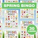 30 Spring Bingo Cards Printable Game, Spring Bingo Kids Classroom ...