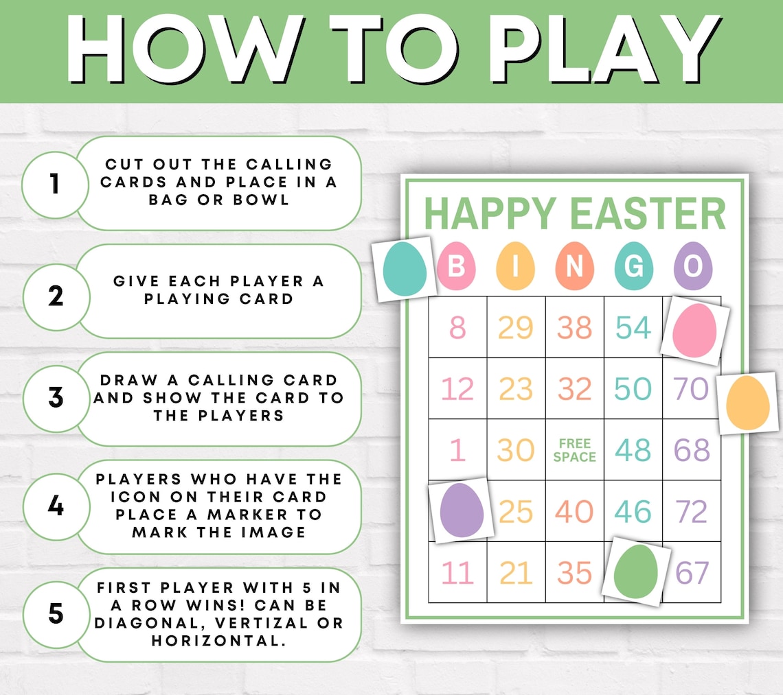 30 Easter Bingo Cards Printable Game, Easter Bingo Boards Activity for ...