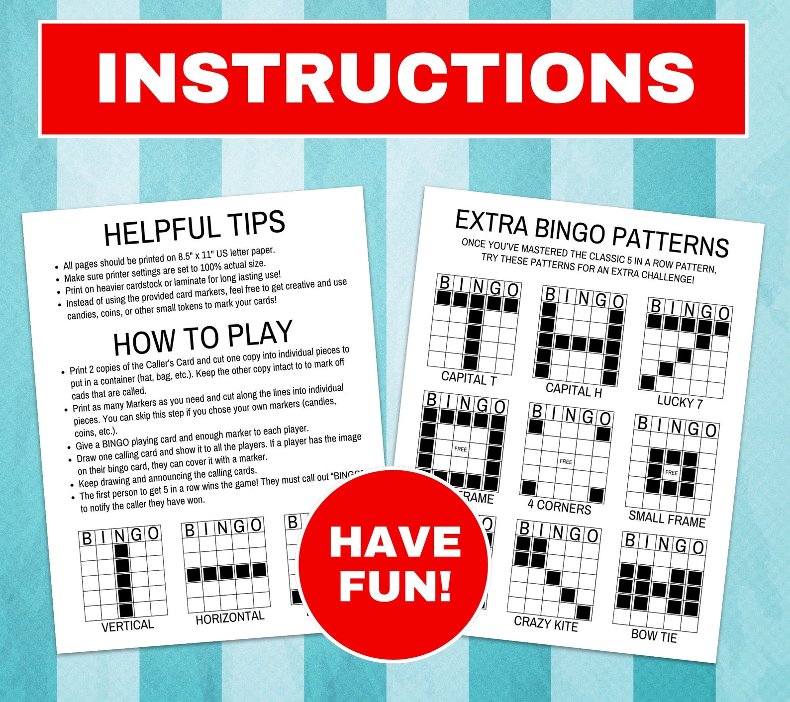 30 Carnival Bingo Cards Printable Game, Carnival Party Bingo Boards ...