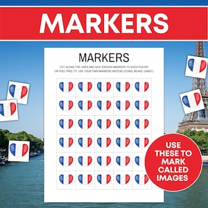 60 France Bingo Cards Printable Game, Paris France Travel Bingo Boards ...
