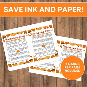 120 Thanksgiving Mingle Bingo Card Printable Game, Thanksgiving Fall ...