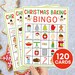 120 Christmas Baking Bingo Card Printable Game, Christmas Cookie Bingo ...