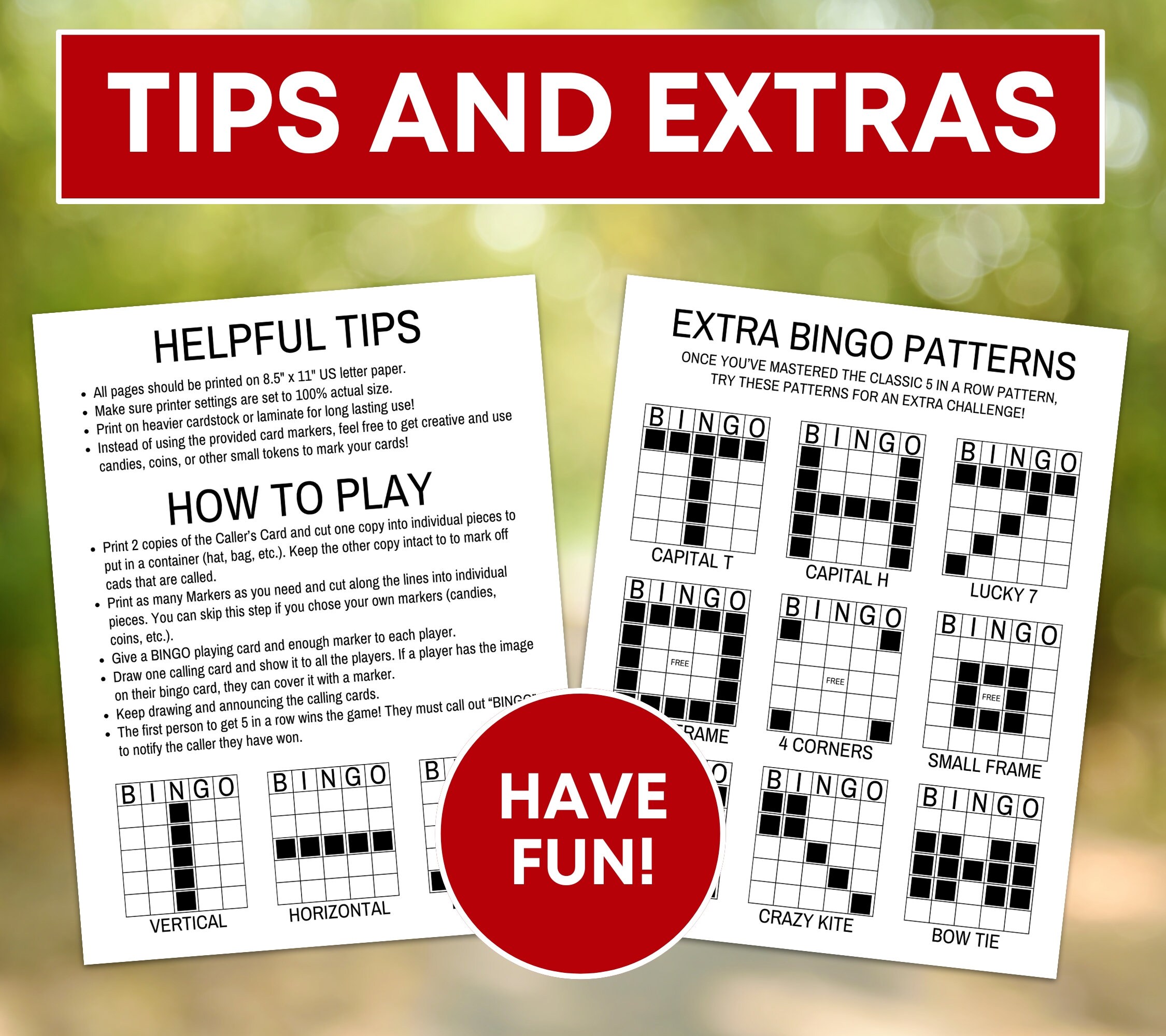 30 Camping Bingo Cards Printable Game, Camping Party Bingo Game ...