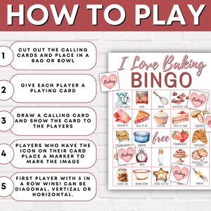 120 Baking Bingo Game Cards Printable, Baking Birthday Party Bingo ...