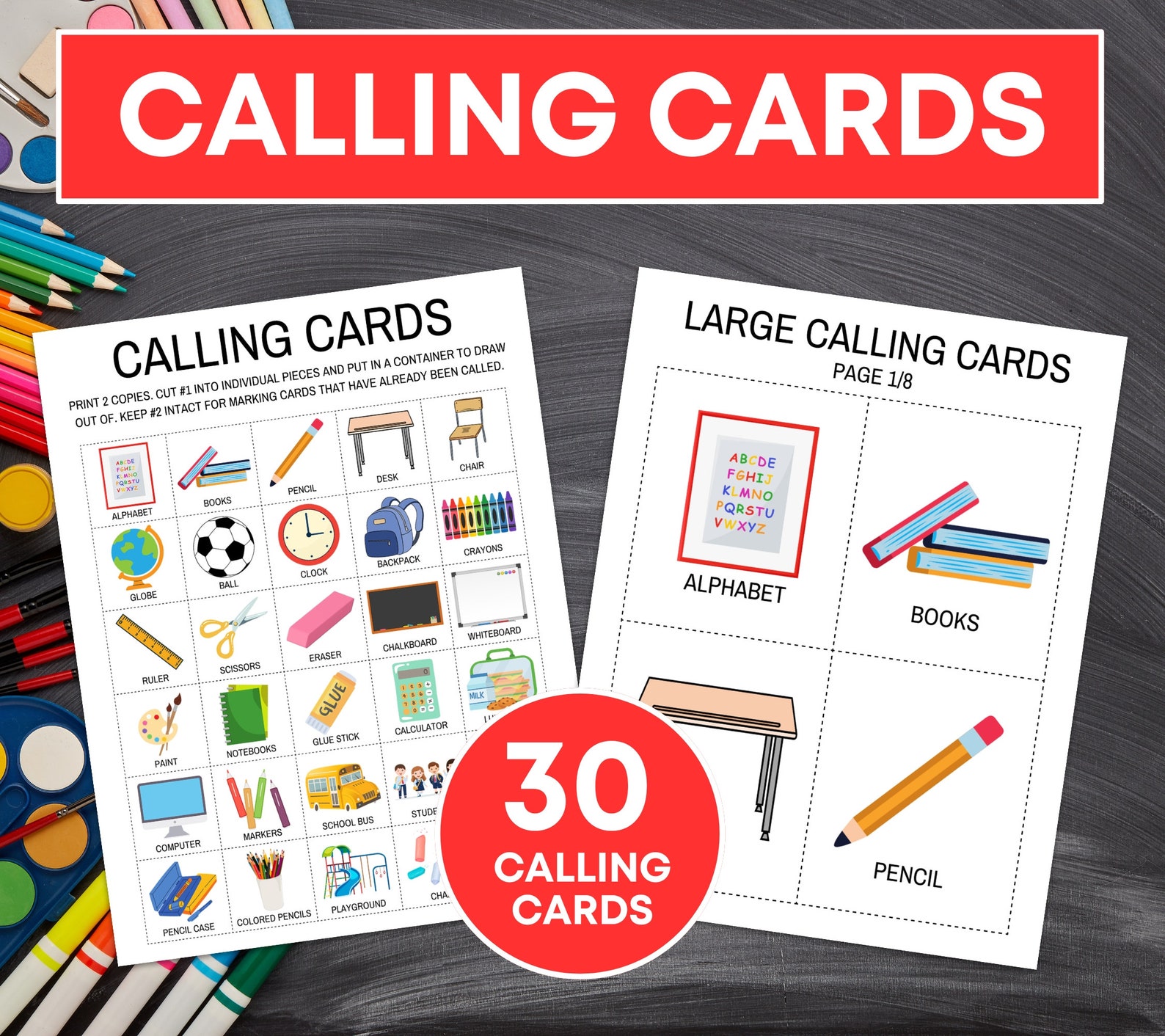 60 Back to School Bingo Cards Printable Game, First Day of School Bingo ...