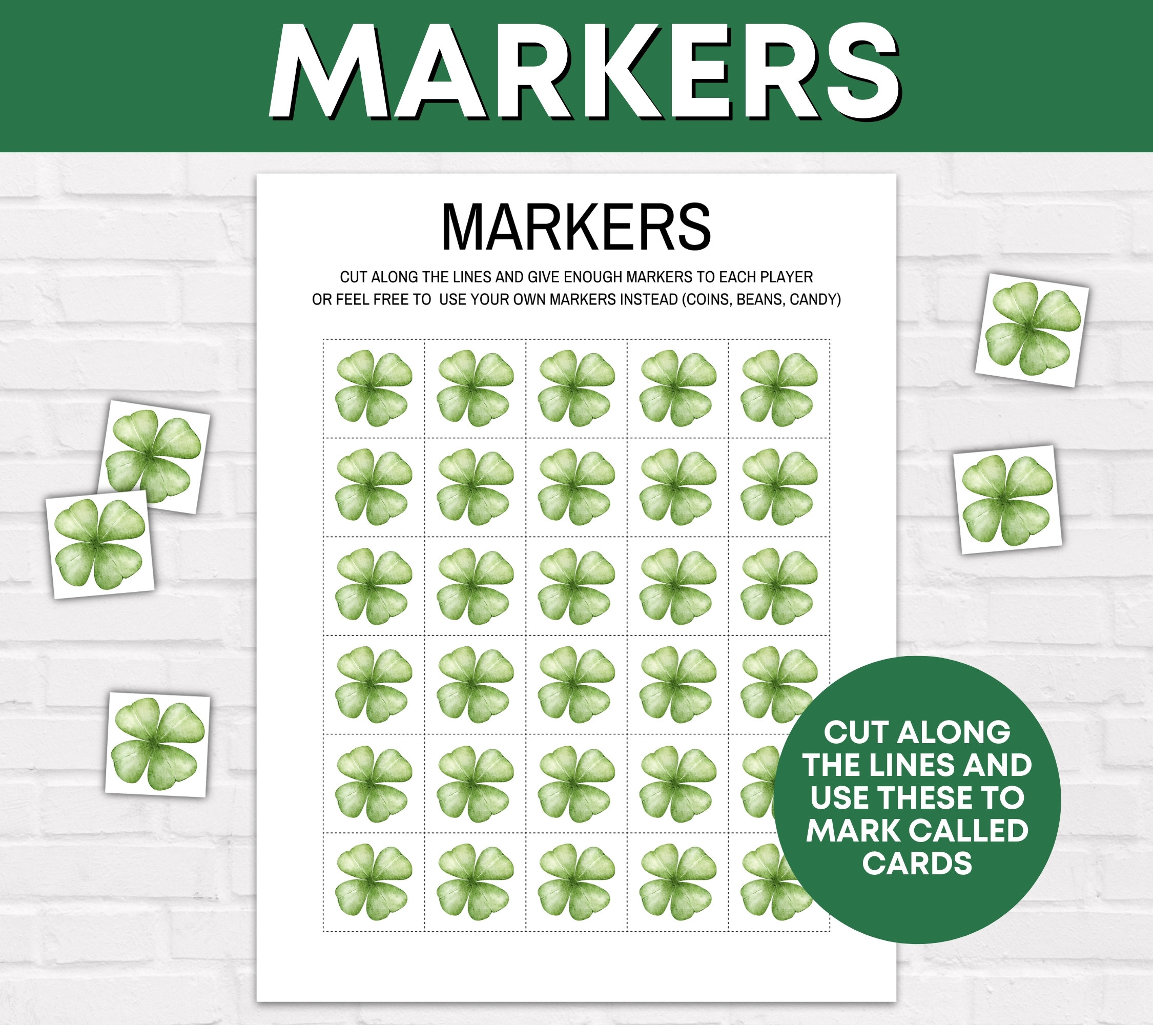 60 St Patricks Day Bingo Cards Game Printable, St Patrick Bingo Board ...