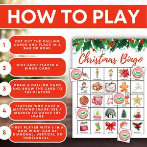 30 Christmas Bingo Card Printable Game,christmas Bingo Board,christmas ...