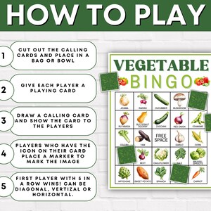 90 Vegetable Bingo Cards Printable Game, Vegetable Bingo Boards ...