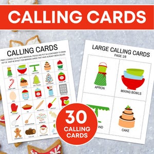 120 Christmas Baking Bingo Card Printable Game, Christmas Cookie Bingo ...