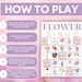 60 Flower Bingo Cards Printable Game, Floral Spring Bingo Boards Kids ...