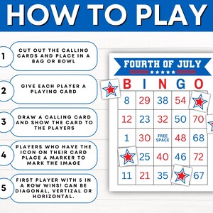 30 Fourth of July Bingo Cards Printable Game, 4th of July USA ...