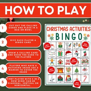 60 Christmas Bingo Card Printable Game,christmas Bingo Board,christmas ...