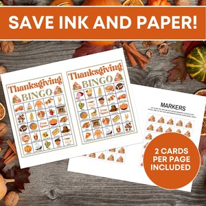30 Thanksgiving Bingo Cards Printable Game,thanksgiving Fall Bingo ...