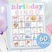 30 Birthday Bingo Cards Printable Game, Pastel Kids Birthday Bingo ...